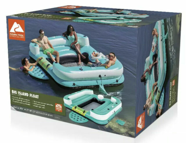 Ozark Trail 43478E Water Pool Inflatable Square Island Float for sale ...