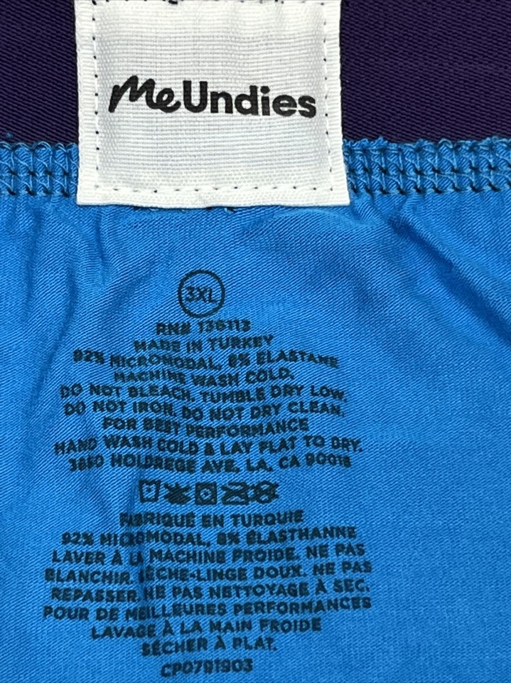MeUndies Men's Boxer Brief Underwear AQUA COLOR SIZE 3XL NWT | eBay