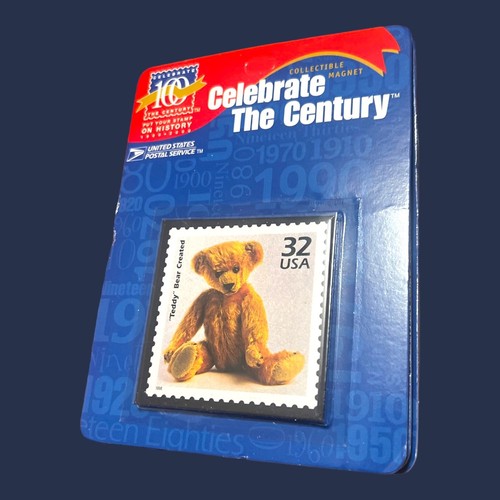 USPS Magnet "Celebrate The Century," 32c, 2.50" Stamp Teddy Bear, New ...