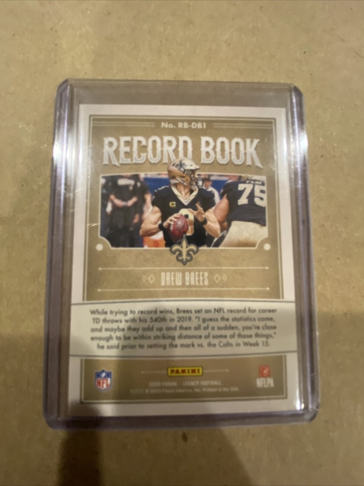 2020 Drew brees Legacy record book ssp 06/10 | eBay
