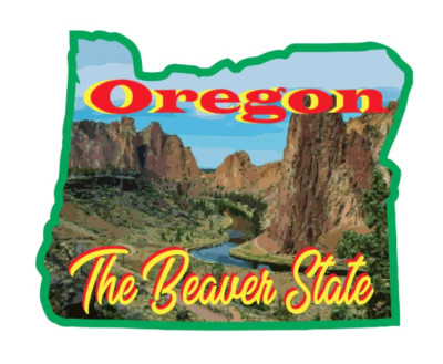 4" oregon the beaver state bumper sticker decal usa made | eBay