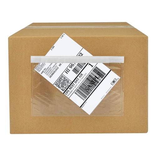 Shipping Label Sleeves 100Pcs, 7.5x5.5 Inches - Packing Slip Envelope ...