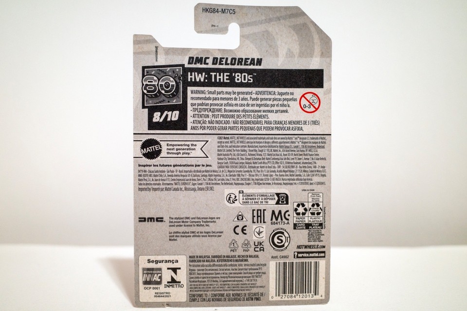 Hot Wheels DMC DELOREAN - HW The ’80s 8/10 2023 Metalflake Blue Gold ...