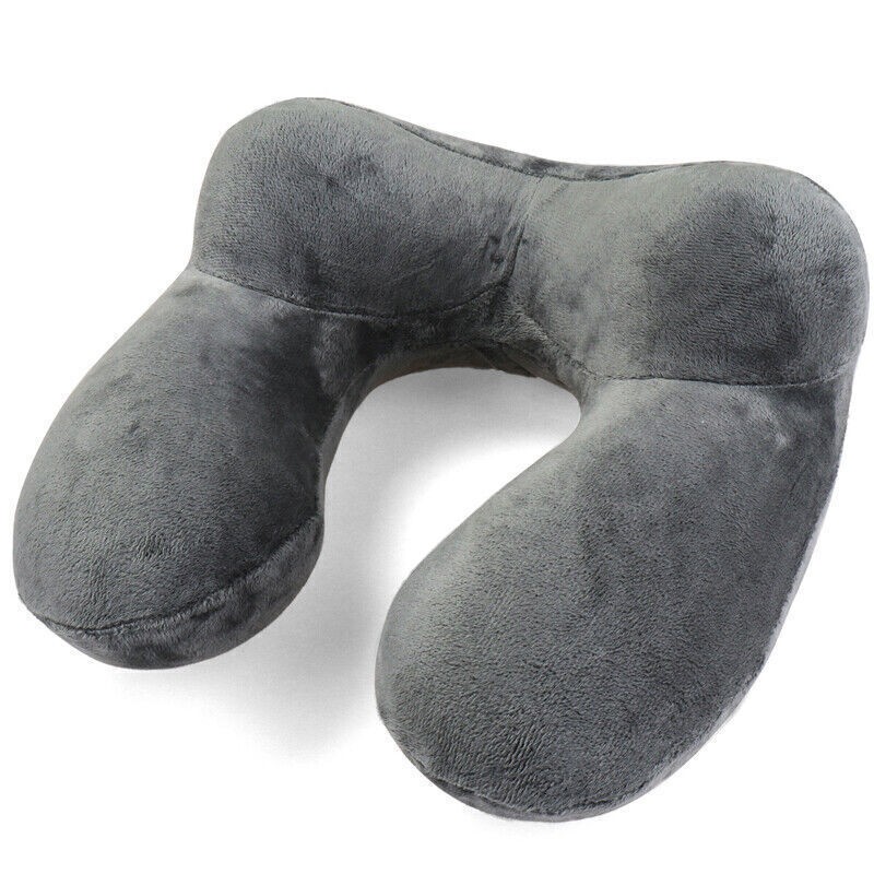Inflatable U-Shaped Neck Pillow Travel Flight Soft Head Rest Air ...
