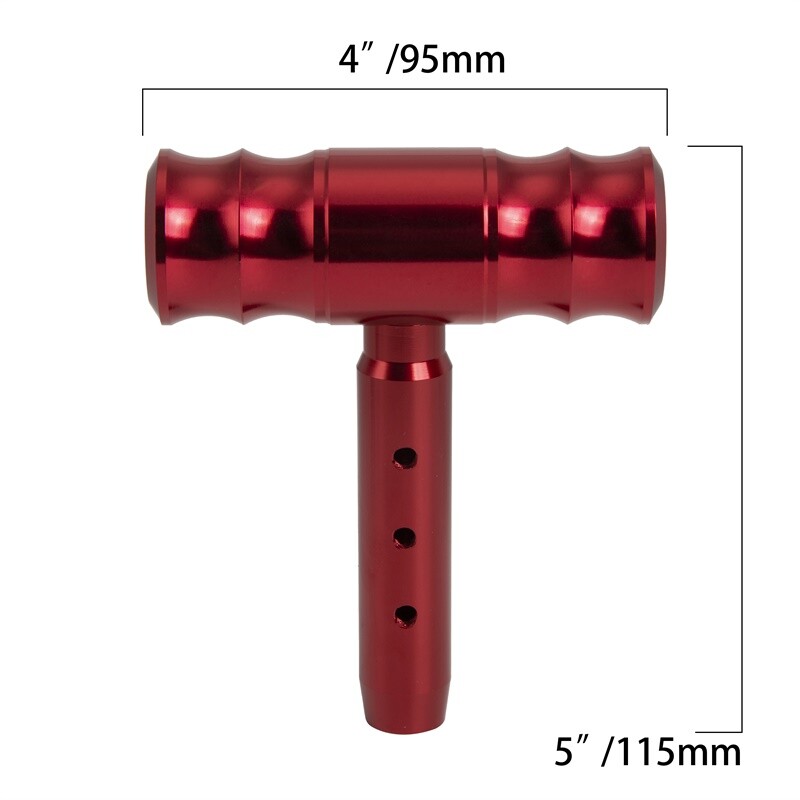Universal Red Aluminum Manual Car Gear Stick Shift Knob Shifter With ...