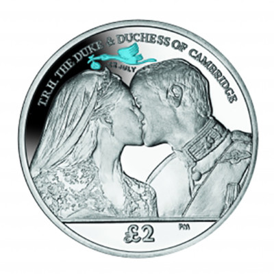 2013 South Georgia Duke Duchess Cambridge Birth Prince George Silver ...