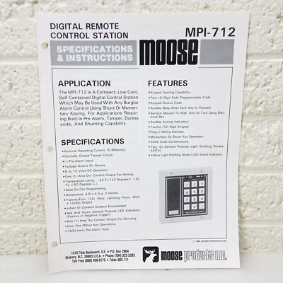 Control Panels & Keypads - Moose Control Station