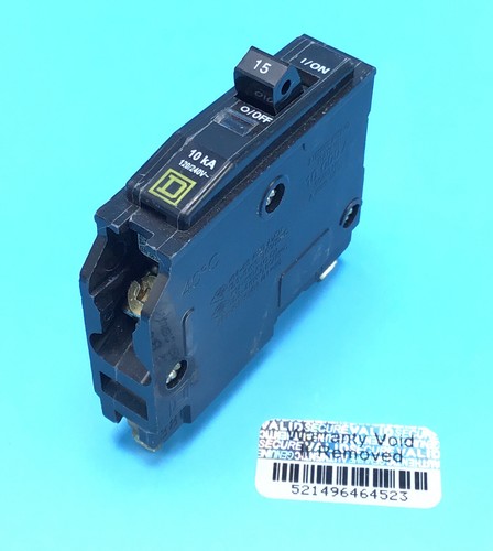 Circuit Breaker Square D QO115 15 Amp 1 Pole 120/240V Plug-On | eBay