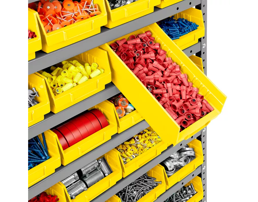 48 Bin Storage Box Rack 6 Shelf Shelving Commercial Storing Shelves ...