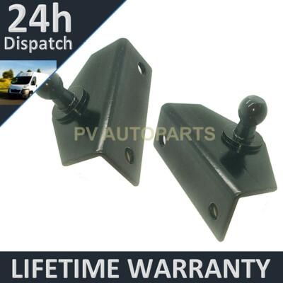 PAIR GAS STRUT END FITTINGS 10MM BALL PIN + BRACKET BLACK MULTI FIT ...