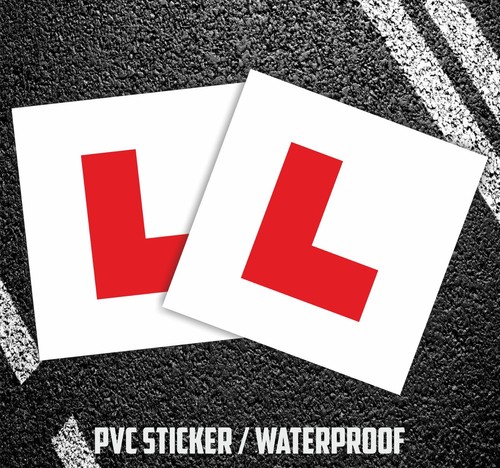 2 x LEARNER STICKER L Plate Stickers Legal Learner Driver Sticker Self ...