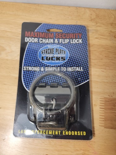 Strike Plate Locks Maximum Security Door Chain & Flip Lock, Nickel | eBay
