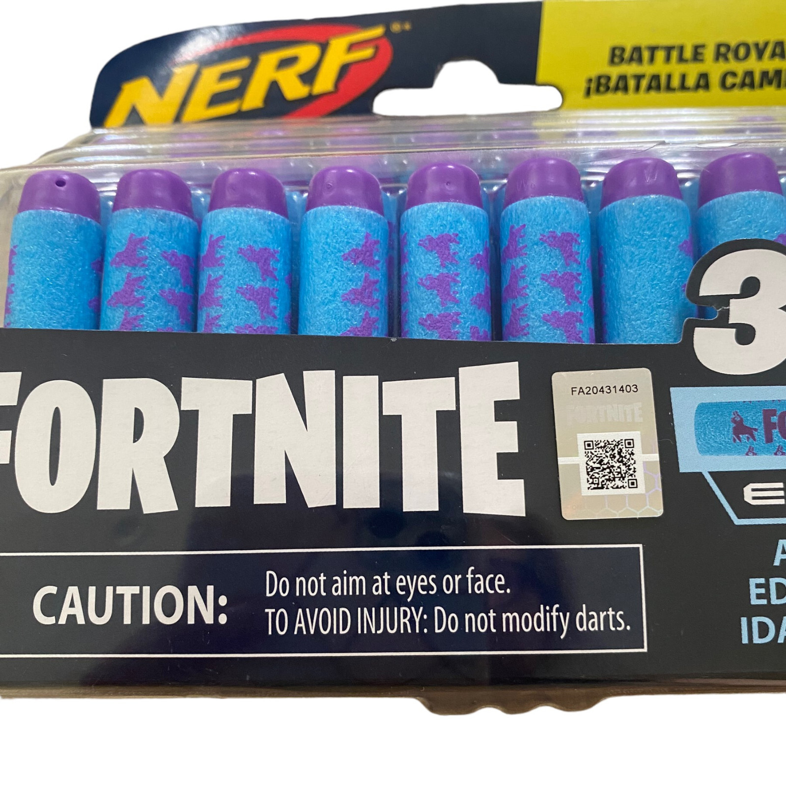 Nerf Fortnite Official 30x Darts Royale Blue Elite Refill Pack Battle ...