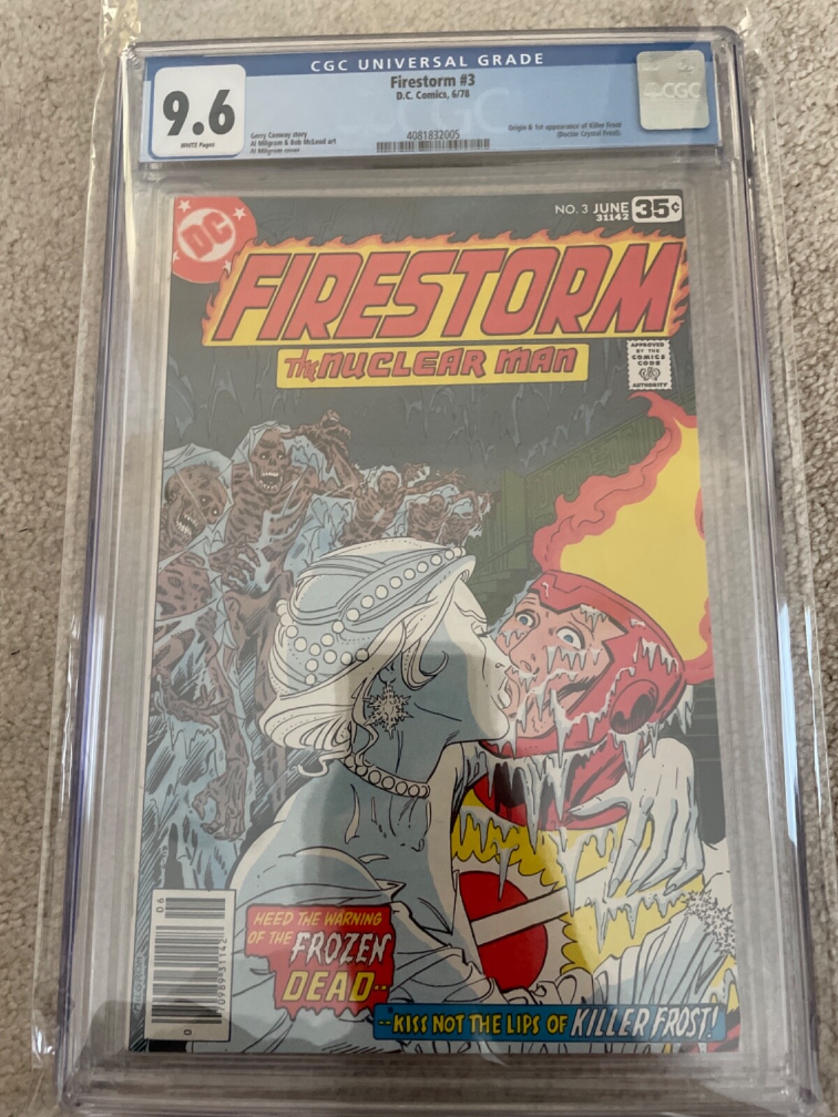 Firestorm 3 Cgc 9.6 White Pages 1978 1st Crystal Killer Frost | eBay