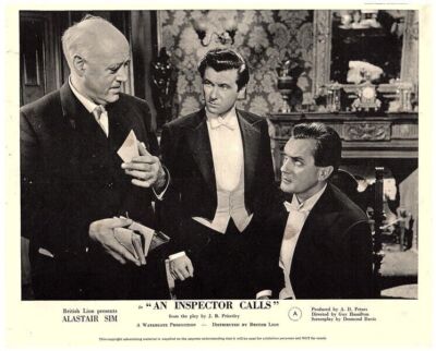 An Inspector Calls 1954 Alastair Sim Bryan Forbes Brian Worth 8x10 inch ...