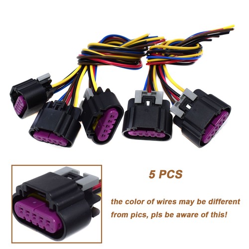 5Pcs LS3 LS7 MAF Sensor Wiring Connector Pigtail For GM Mass Air Flow ...