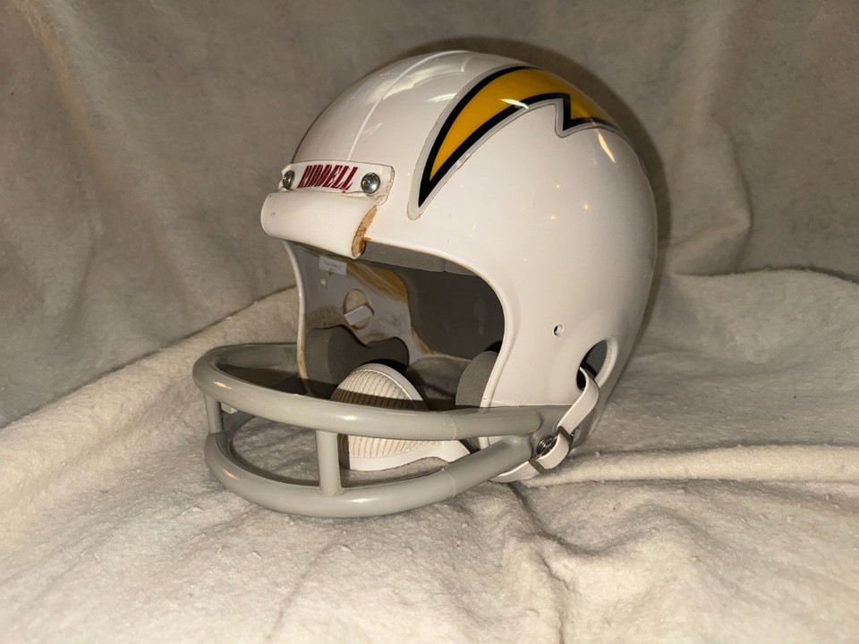 VINTAGE RIDDELL SAN DIEGO CHARGERS REPLICA FOOTBALL HELMET w/ 2 BAR ...
