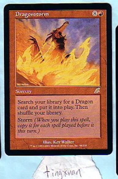 MTG SCOURGE DRAGONSTORM NM- MAGIC THE GATHERING CARD RED RARE SORCERY ...