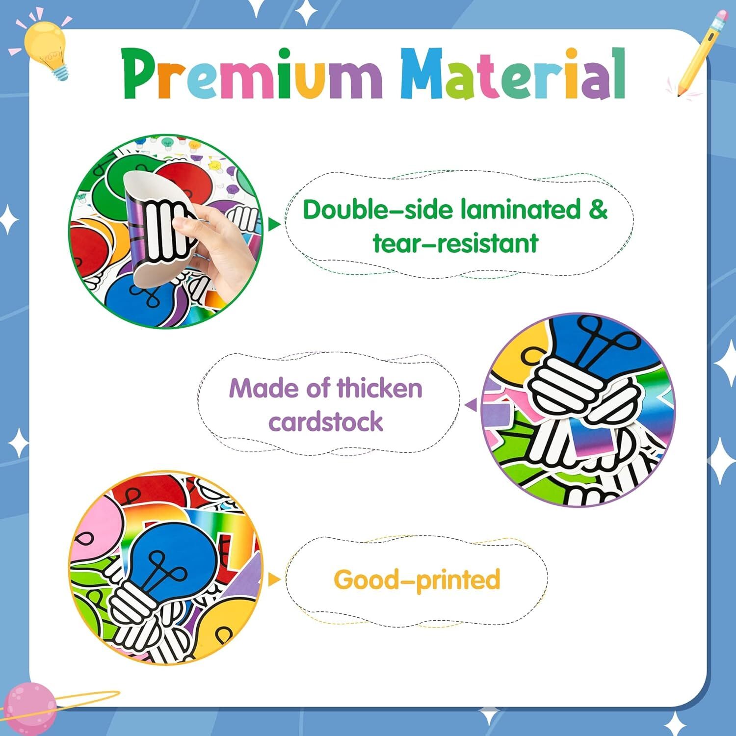 137Pcs Summer Light Bulb Bulletin Board Cutouts Back to School ...