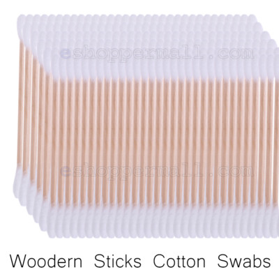 Wood Stick Cotton Swabs cotton wooden q tip Swab 350pcs Pure Cotton AF ...