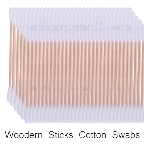 Wood Stick Cotton Swabs cotton wooden q tip Swab 350pcs Pure Cotton AF ...