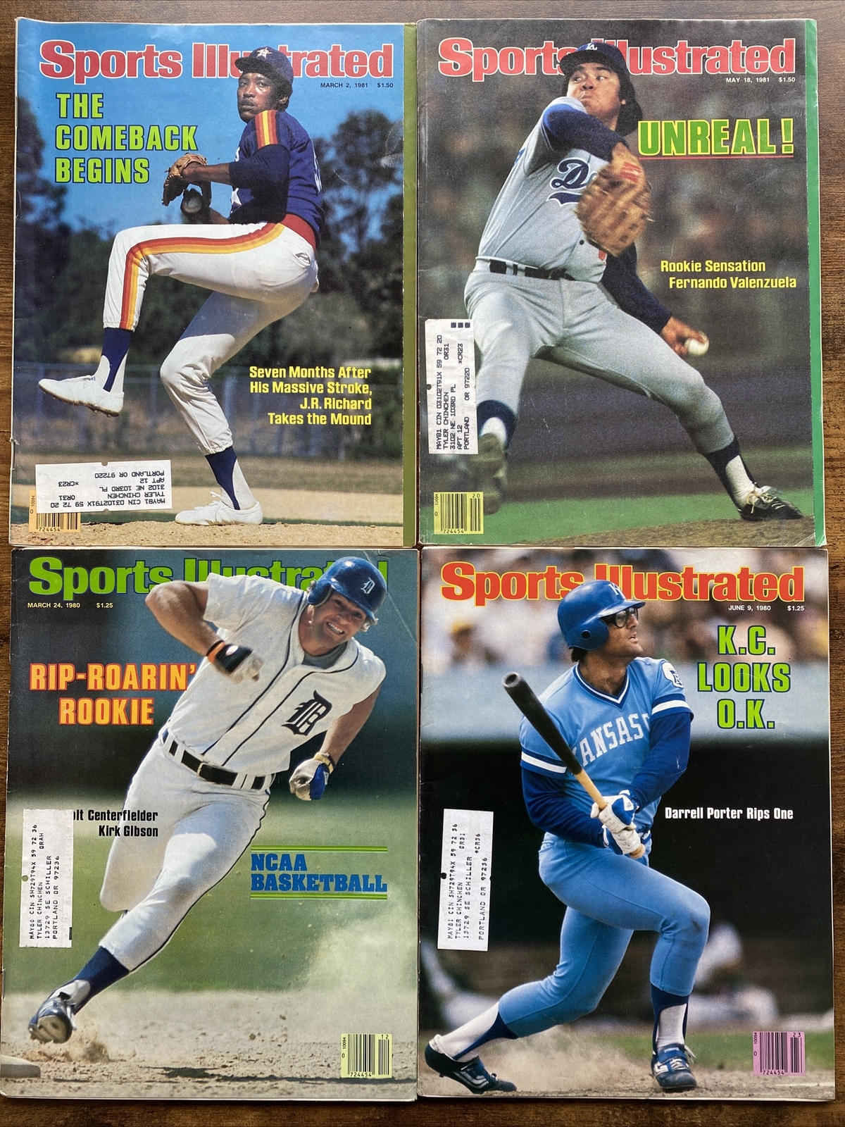 Vintage Lot Of 6 Sports Illustrated Magazines 1980 1981 Baseball Covers ...