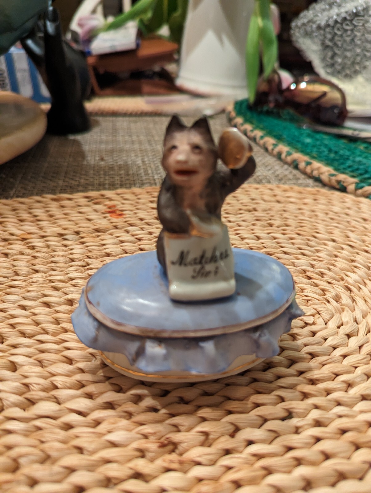 Vintage and unique Small Bear Ceramic Trinkets Box | eBay