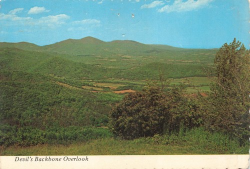 Postcard VA Blue RIdge Parkway Devil's Backbone Overlook Cahas Knob ...