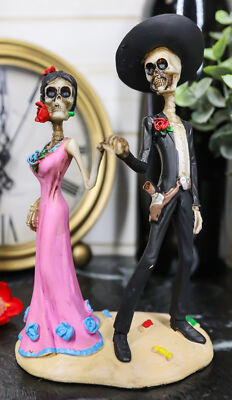 Day of The Dead Latin Tango Skeleton Couple Dancing Statue 5.75"HDias ...