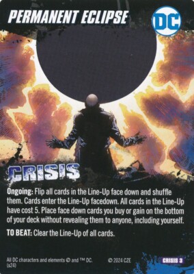 PERMANENT ECLIPSE DC Comics Deck Building Game card CRISIS 3 | eBay