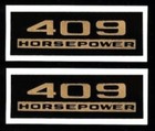 Chevrolet 409 Horsepower Valve Cover Decal Set | eBay