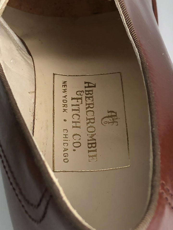 Abercrombie Fitch Co. New York Chicago Brown Two-Tone Lug Shoes Leather ...