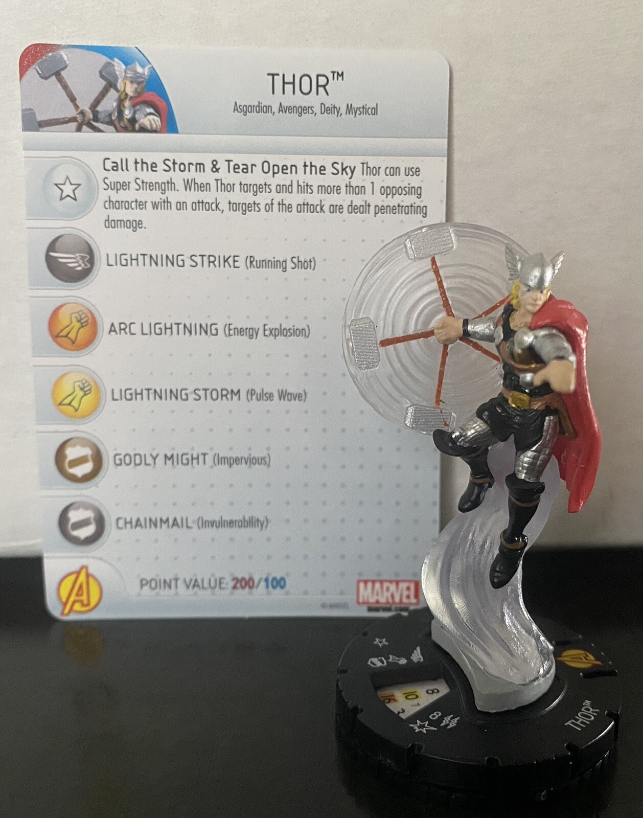 Heroclix Thor #003 - Avengers vs X-Men AvX -With Stat Card! (Marvel ...