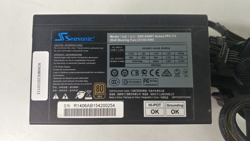 SeaSonic S12G Series 650 W 20+4 Pin ATX Desktop Power Supply SSR-650RT ...