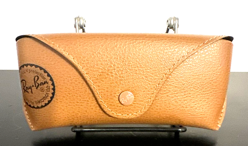 Ray Ban Brown Leather Case ONLY Black Logo | eBay