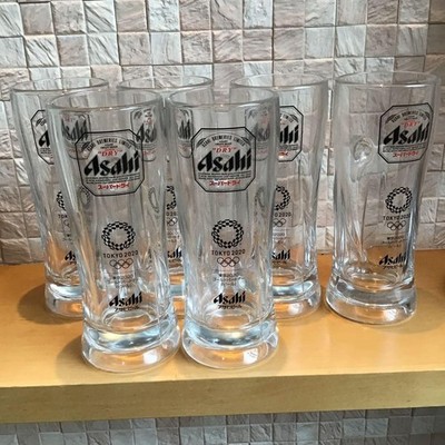 Asahi SUPER DRY Beer Mug Set of 6 Tokyo 2020 Olympic Limited Edition ...