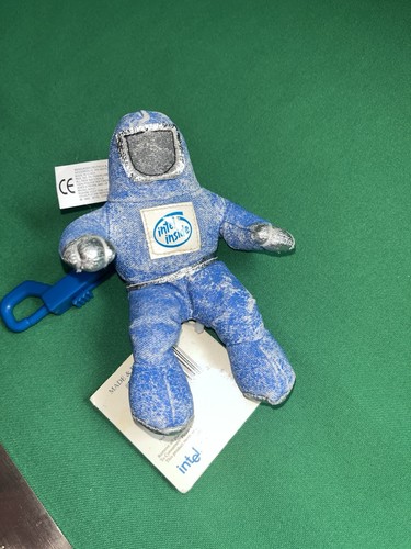 Intel Inside Pentium Spaceman Astronaut Plush Blue Key Ring VTG 90s | eBay