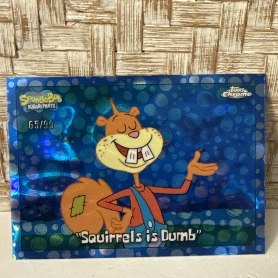2025 Topps SpongeBob “Squirrels is Dumb” Bubble Fractor 65/99 | eBay