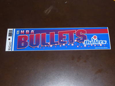 WASHINGTON BULLETS NBA BUMPER STICKER VERY COLORFUL | eBay