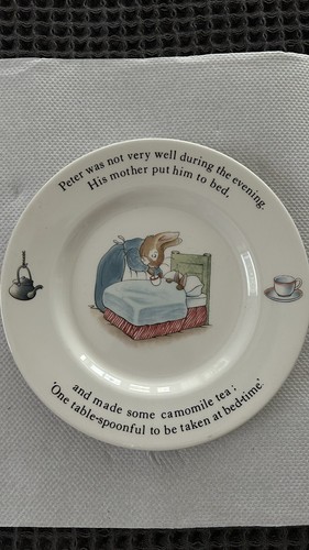 Wedgewood England Peter Rabbit in Bed Chamomile Tea 6.75" Porcelain ...