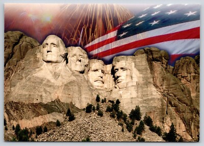 Patriotic Symbol of Freedom Mount Rushmore US Flag Fireworks SD ...