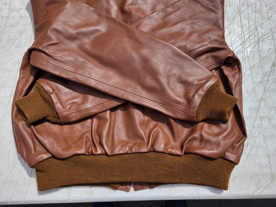 REPRODUCTION A-2 BRONZE BROWN L&T SPORTSWEAR GOATSKIN AVIATORS JACKET ...
