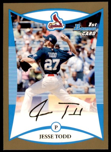 2008 BOWMAN DRAFT PICKS & PROSPECTS JESSE TODD ST. LOUIS CARDINALS # ...