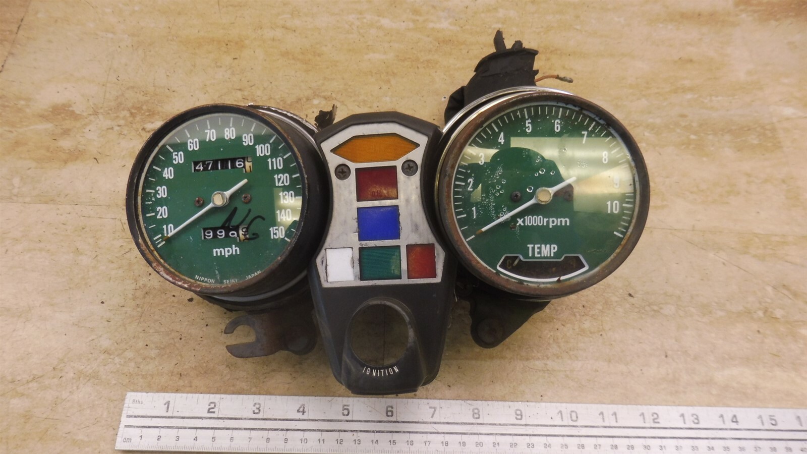 1976 Honda Goldwing GL1000 H360-1> speedometer tachometer gauge cluster ...