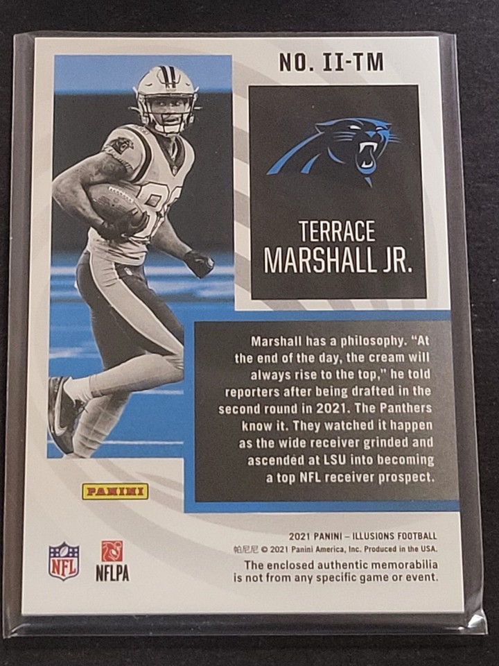 2021 PANINI ILLUSIONS INSTANT IMPACT PATCH RC TERRANCE MARSHALL JR #II ...