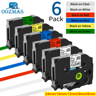 Compatible Brother P-Touch TZe-231 TZe-131 TZe-221 Label Tape 12mm 9mm ...