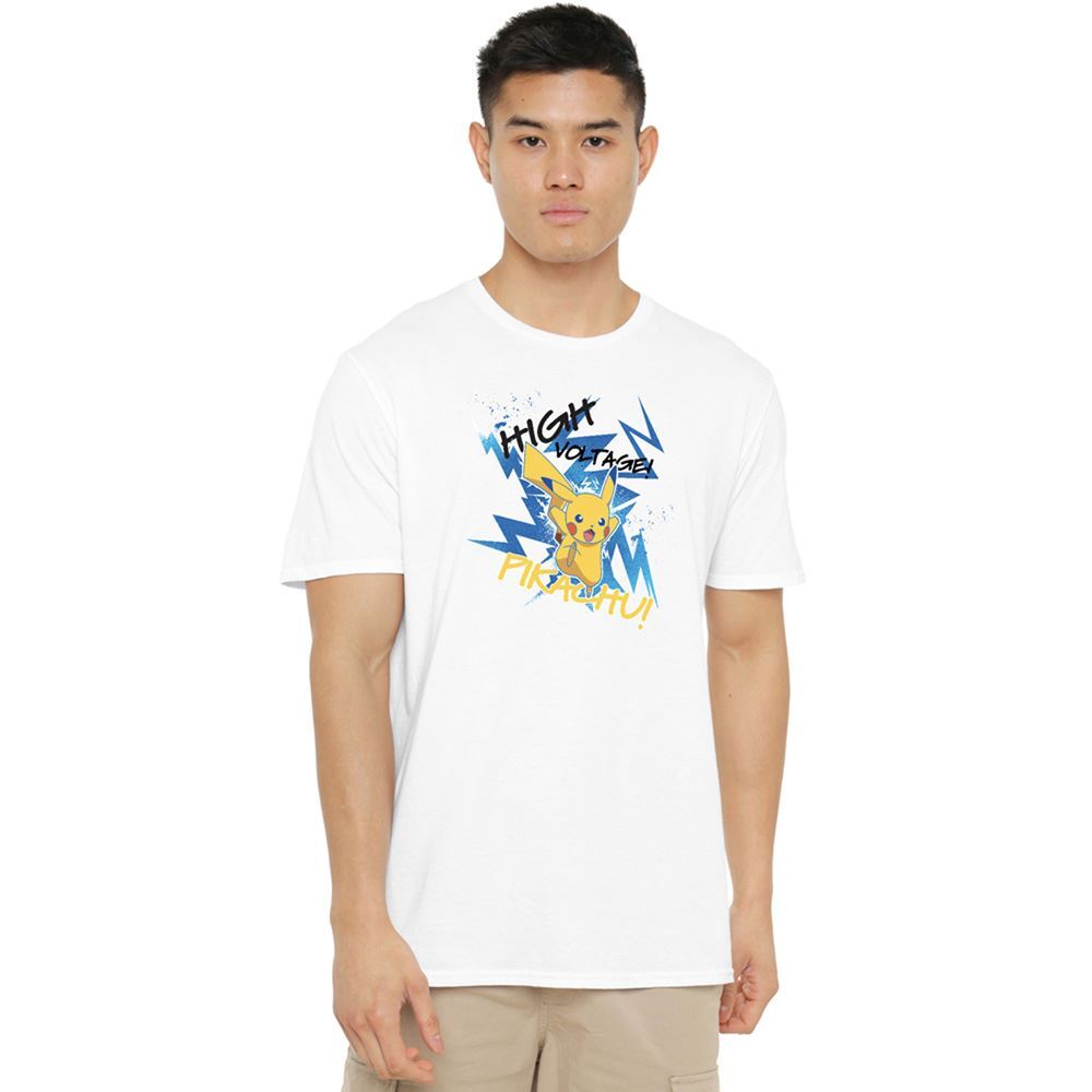 Pokemon Mens T-Shirt Pikachu Top Tee S-2XL Official | eBay