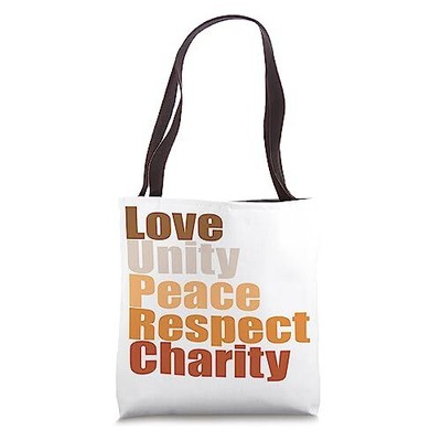 Love Unity Peace frican merican Inspirational Melanin Tote Bag | eBay