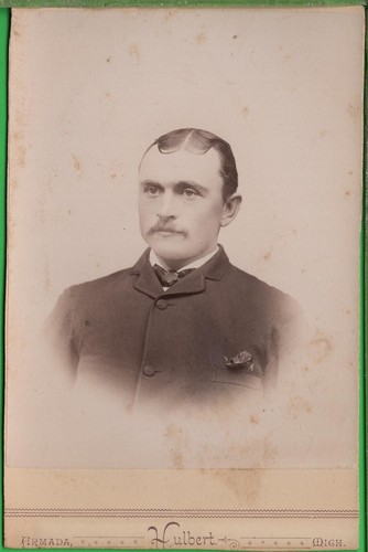 Antique Cabinet Card Photograph Hand Man with Unique Hair Armada ...