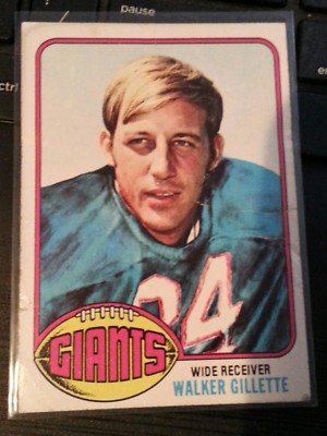 1976 Topps Walker Gillette New York Giants #214 Football Card | eBay
